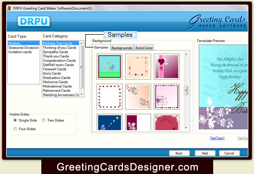 Screenshots of Greeting cards designing Software to make new year ...